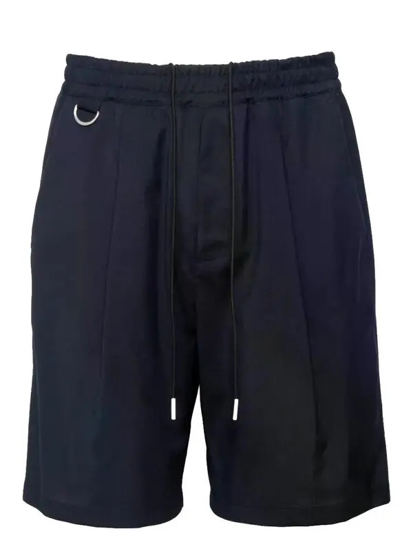 LOW BRAND Drawstring D-ring Shorts - Blue