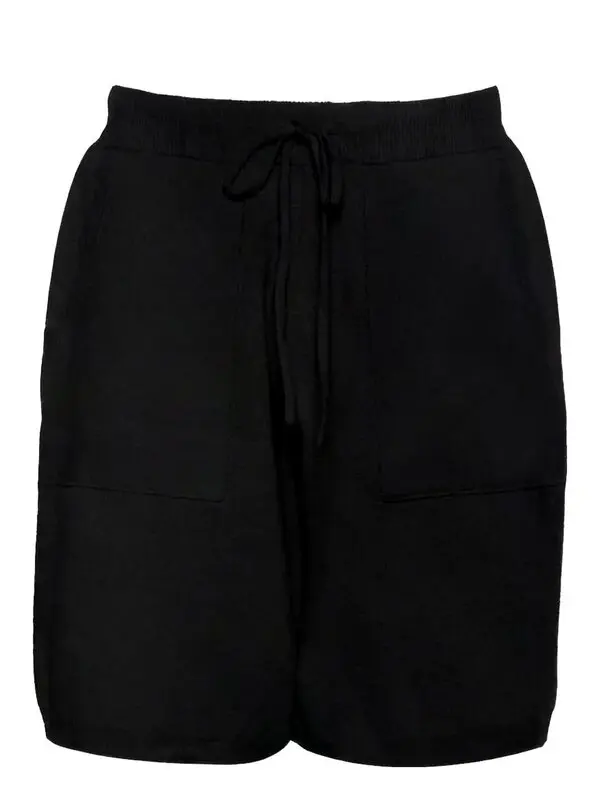 LOW BRAND Drawstring-waistband Patch-pocket Shorts - Black