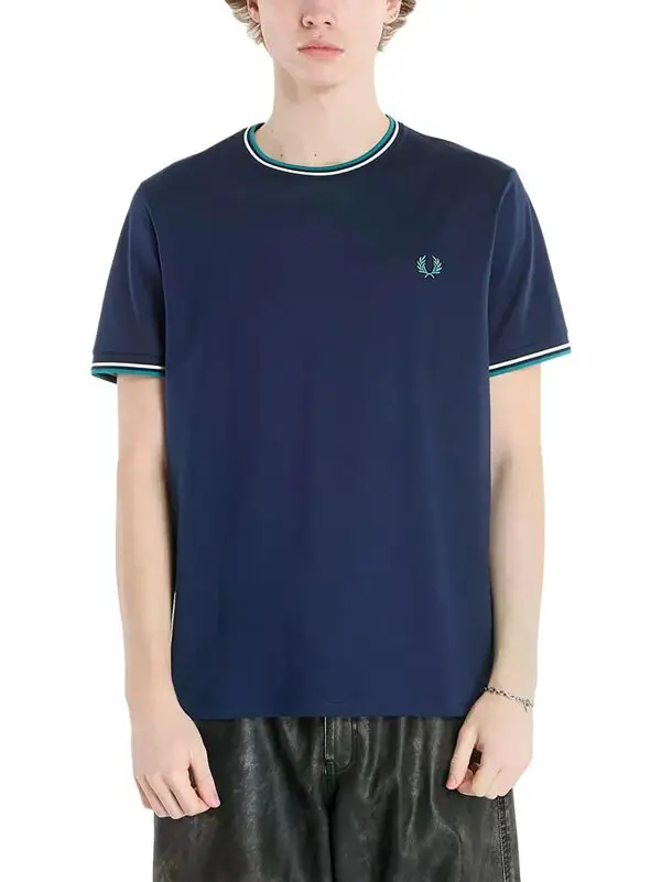 Fred Perry Crew-neck Tipped T-shirt - Blue