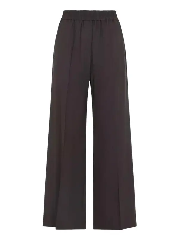 Brunello Cucinelli Elasticated-waist Pressed-crease Trousers - Brown