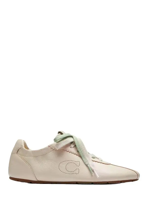 COACH Perforated-logo Scalloped-edge Sneakers - Neutrals