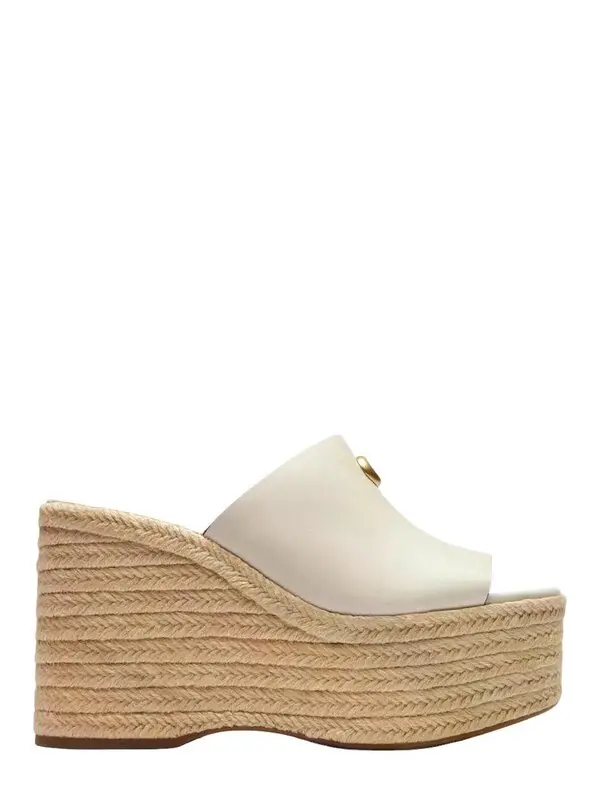 COACH Logo-plaque Wedge Espadrilles - Neutrals