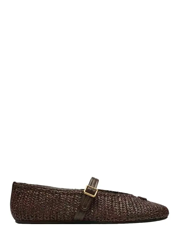 COACH Sculpted C Mary Jane Ballet Flats - Brown