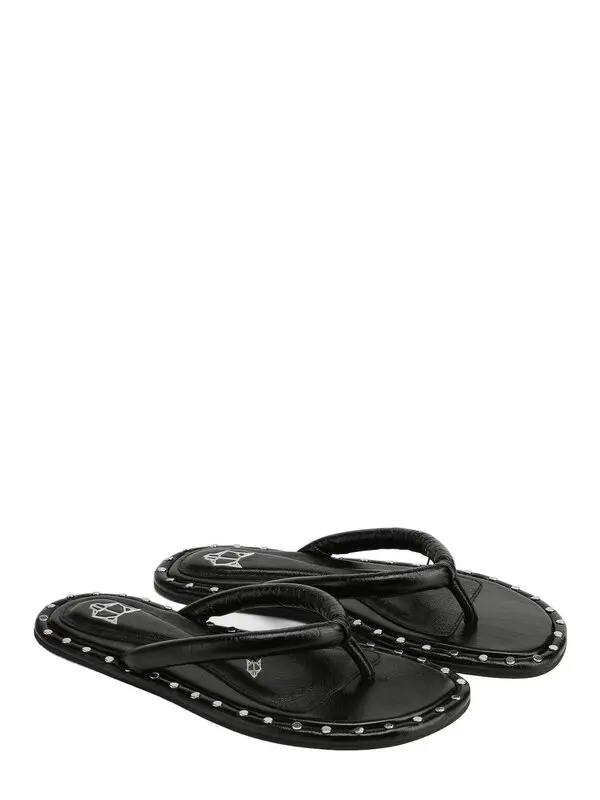 NAKED WOLFE Grenada Studded Sandals - Black