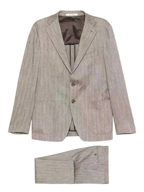 Tagliatore Long-sleeves Suit - Brown