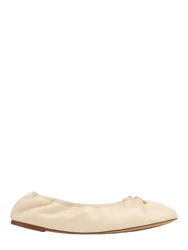 NAKED WOLFE Scrunch Ballerina Flats - Cream