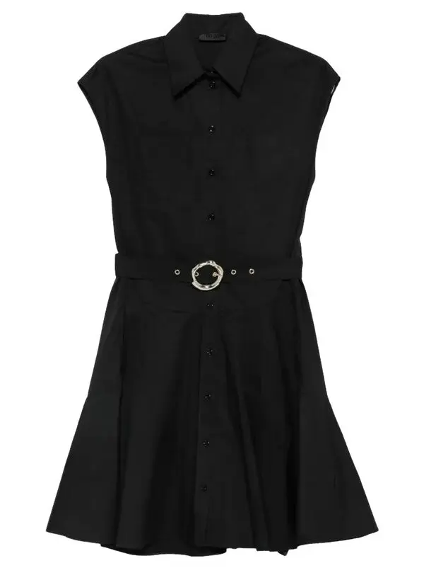 Liu Jo Belted Button-front Mini Dress - Black