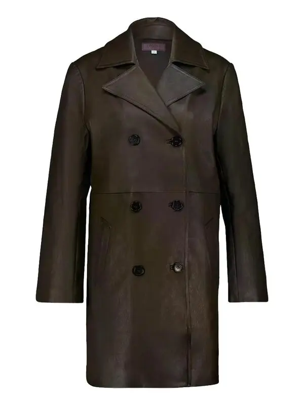 Stouls Lucia Leather Coat - Brown