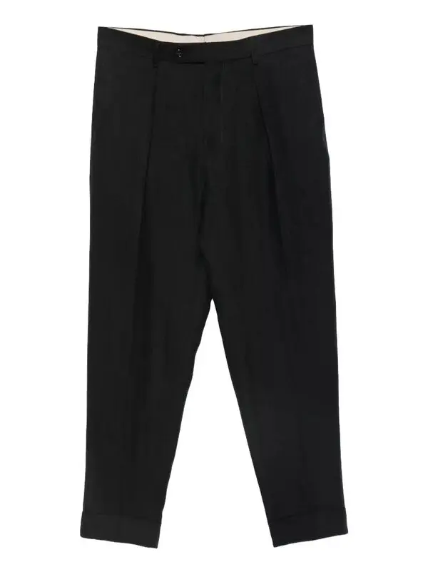 BERWICH Chiaia Pleated Trousers - Black