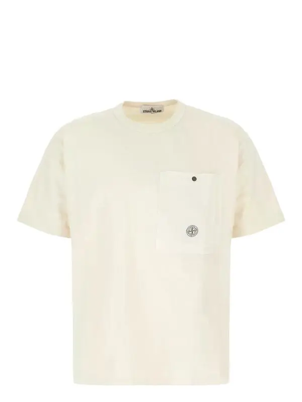 Stone Island Logo-patch Pocket T-shirt - Neutrals