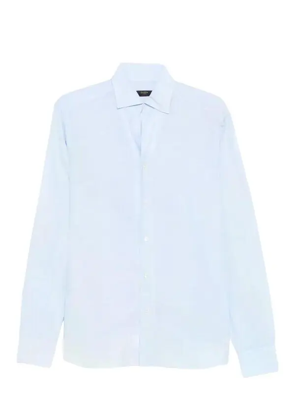 BARBA NAPOLI Slub-texture Shirt - Blue