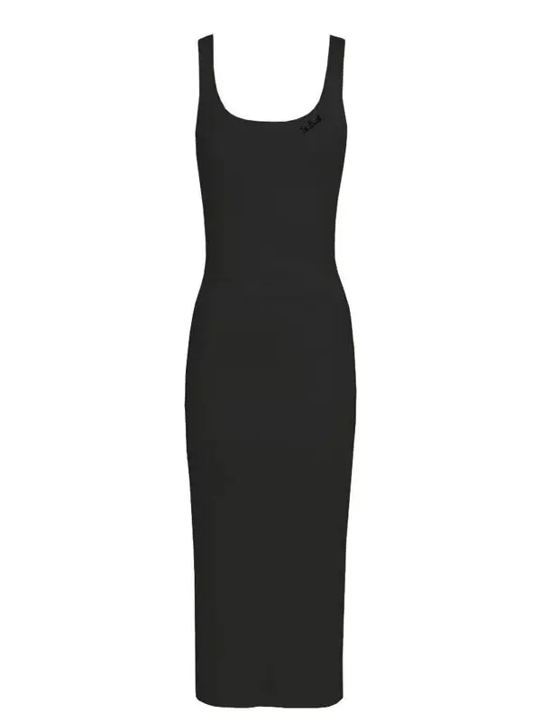 MC2 SAINT BARTH Jennifer Ribbed Midi Dress - Black