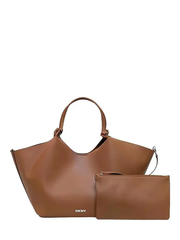 Dkny Large Paula Commuter Knotted Tote Bag - Brown