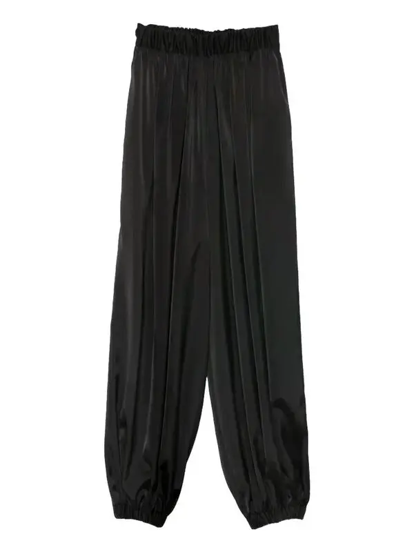 PARLOR Elasticated-cuff Trousers - Black