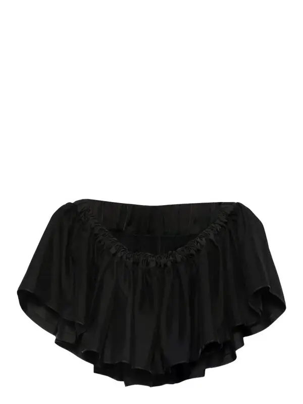 PARLOR Elasticated-waist Blouse - Black
