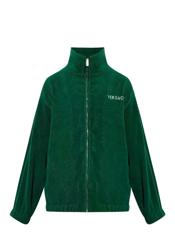 Versace Medusa-motif Zip-up Sweater - Green