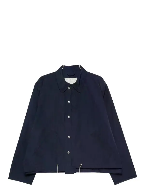 CAMIEL FORTGENS Raw-cut Drawstring Jacket - Blue