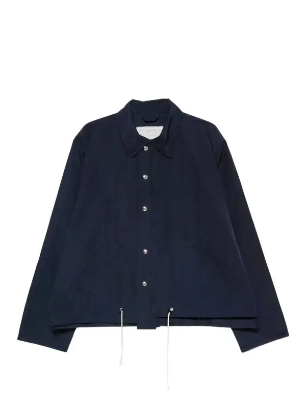 CAMIEL FORTGENS Raw-cut Drawstring Jacket - Blue