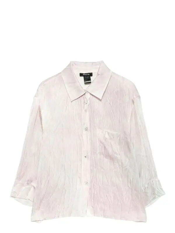 Avant Toi Crinkled-effect Shirt - Pink