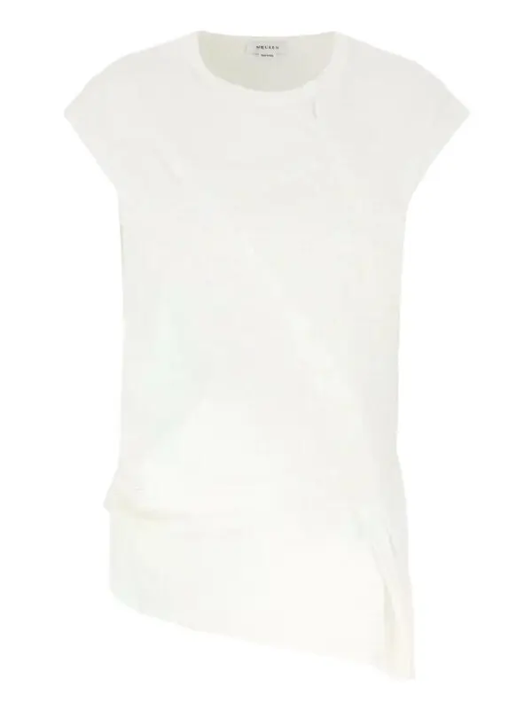 Alexander McQueen Asymmetric T-shirt - White