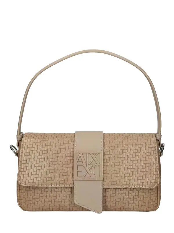 Armani Exchange Woven-panel Tote Bag - Neutrals