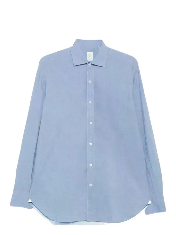 FINAMORE 1925 Spread-collar Shirt - Blue
