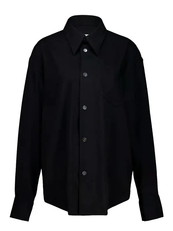 Ami Sharp-collar Shirt - Black