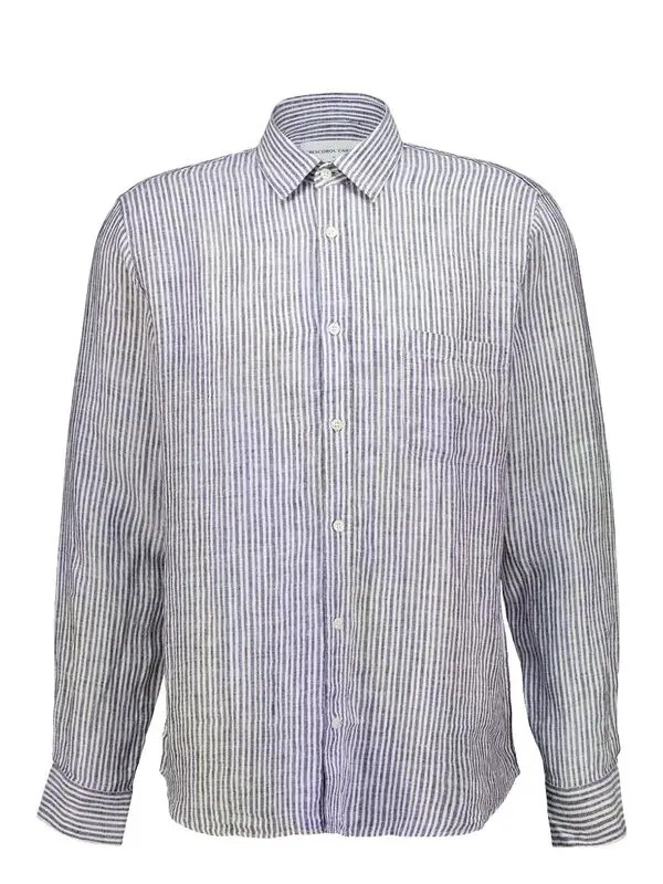 Frescobol Carioca Telles Striped Linen Shirt - Blue