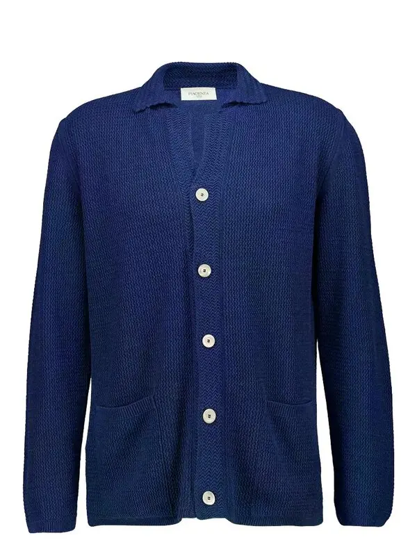 PIACENZA CASHMERE 1733 Textured Knit Jacket - Blue