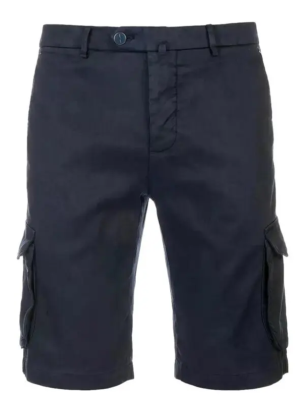 Kiton Cargo-pocket Shorts - Blue