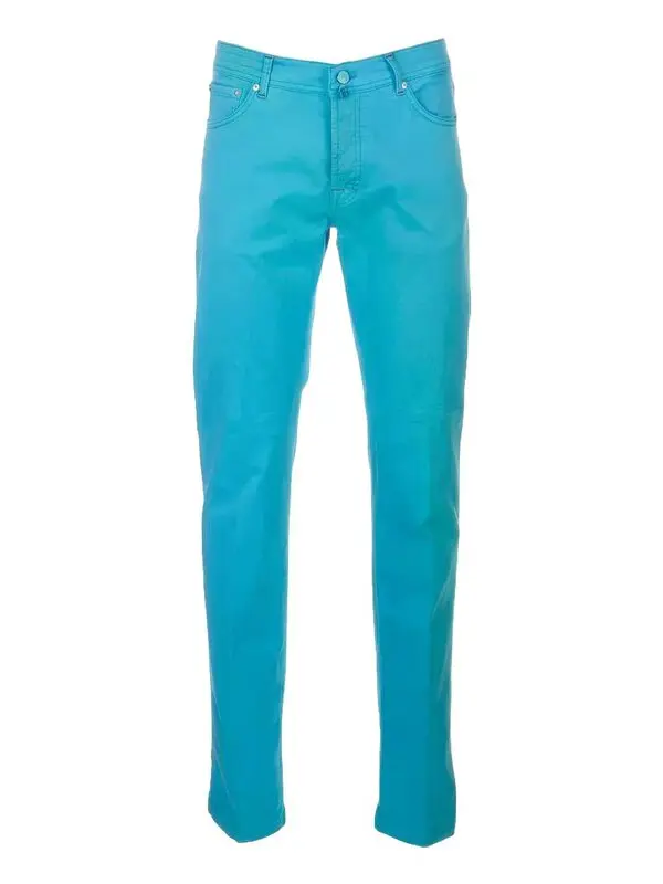 Kiton Slim-cut Trousers - Blue