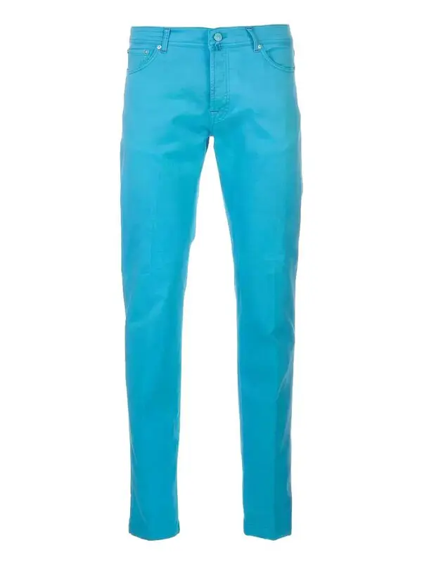 Kiton Slim-cut Trousers - Blue