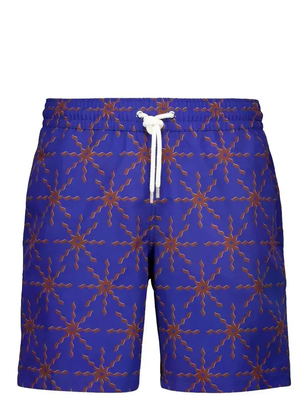 Frescobol Carioca Santos Board O Sol Swim Shorts - Blue
