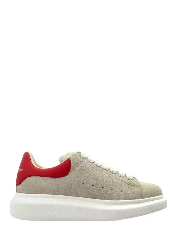 Alexander McQueen Oversized Lace-up Suede Sneakers - Neutrals