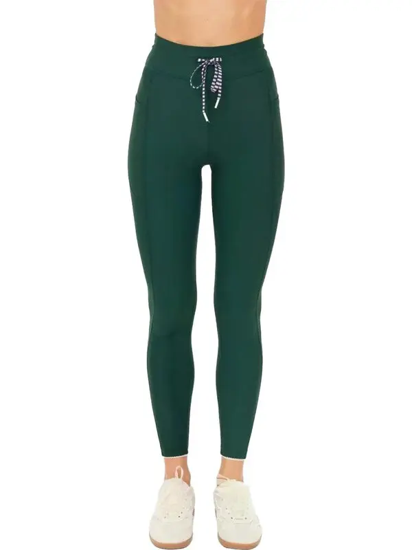 The Upside Bow-detail Performance Leggings - Green