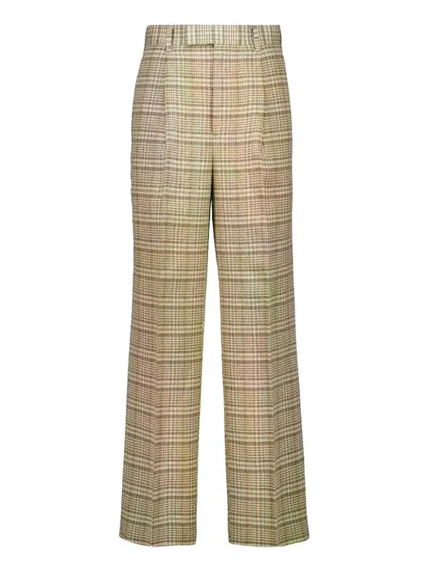 Auralee Check-pattern Trousers - Neutrals