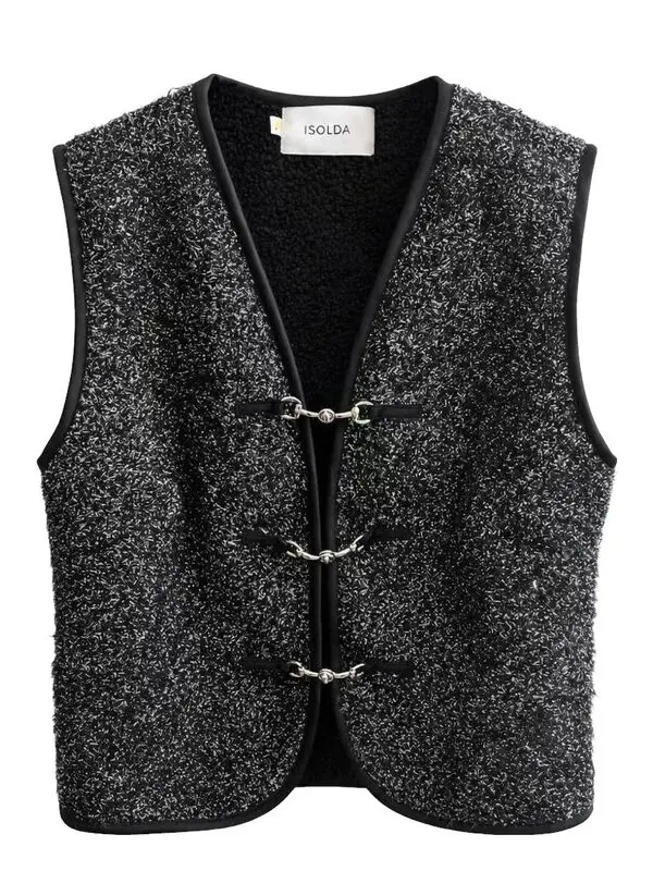 Isolda Mandacaru Toggle-fastening Vest - Black