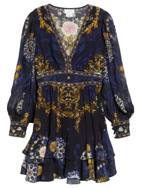 Camilla Beaded Printed Silk Dress - Notes From The Blue Room