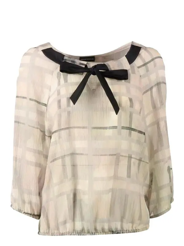 Emporio Armani Checked Blouse - Neutrals