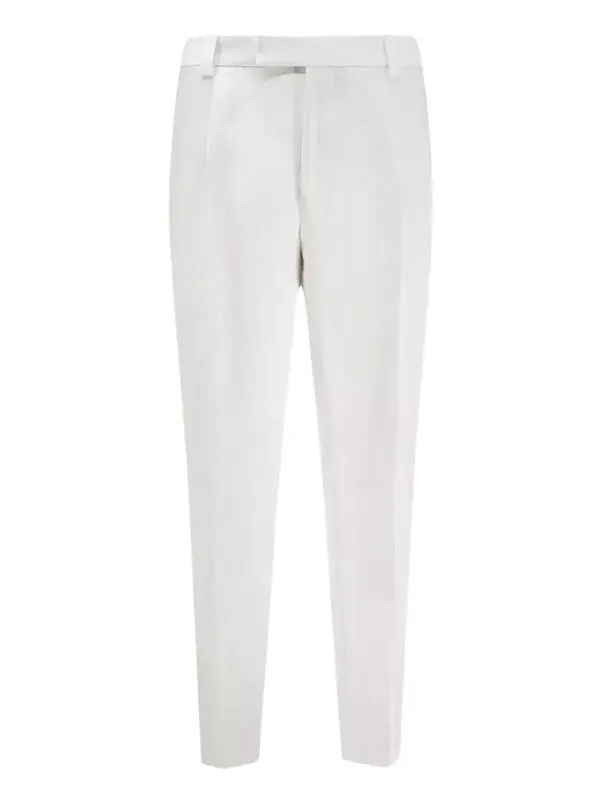 BOSS Pressed-crease Trousers - White