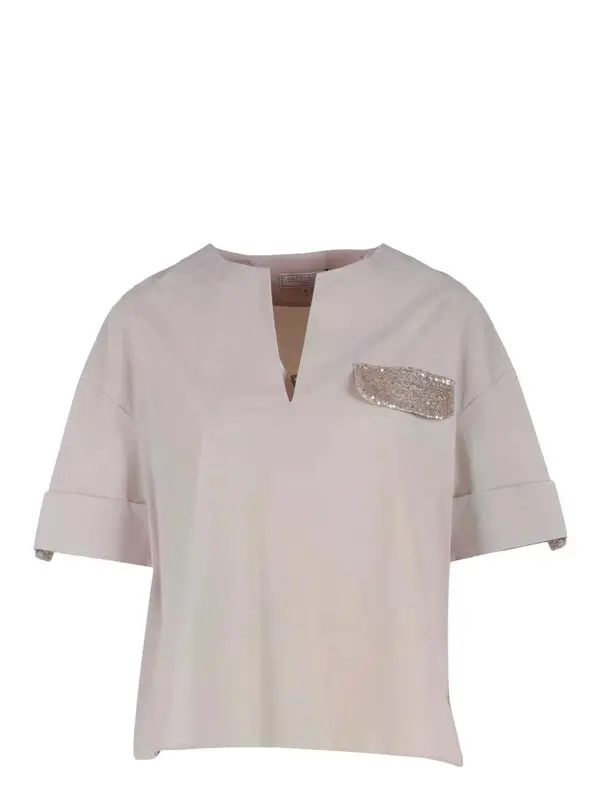 Antonelli Firenze V-neck Blouse - Neutrals