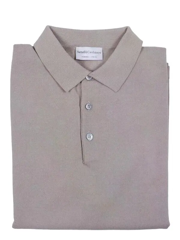 SETTEFILI CASHMERE Knitted Polo Shirt - Neutrals