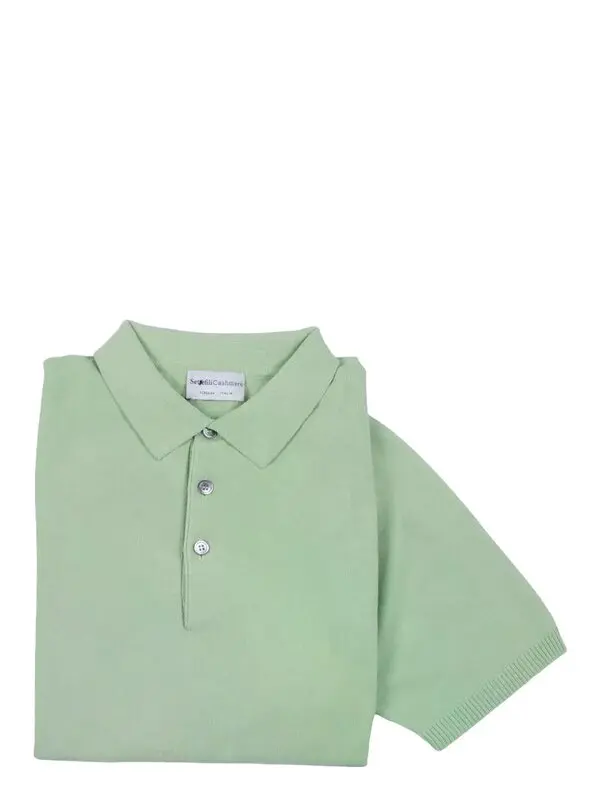 SETTEFILI CASHMERE Buttoned Polo Shirt - Green