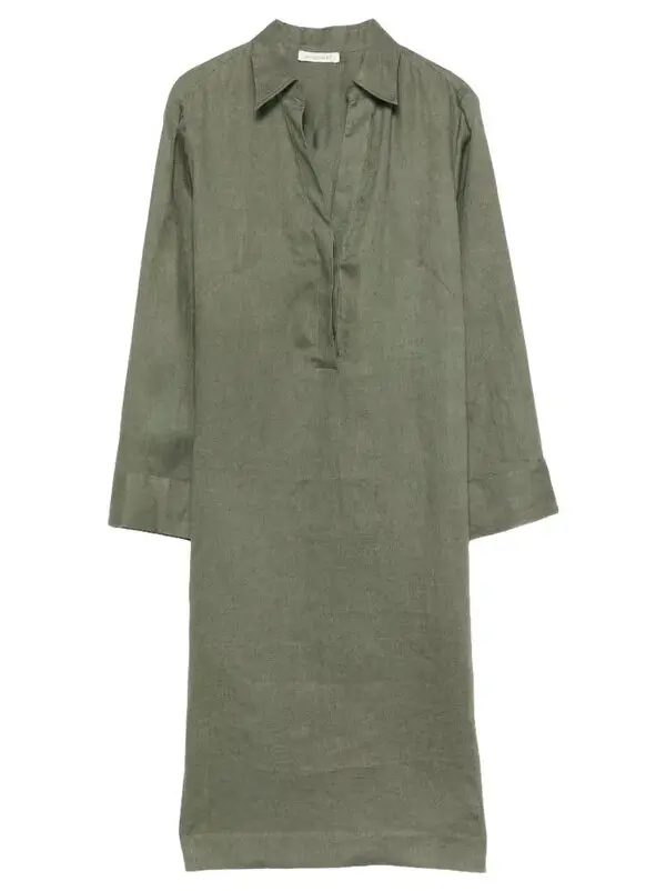 ARCHIVIO '67 V-neck Shirt Dress - Green