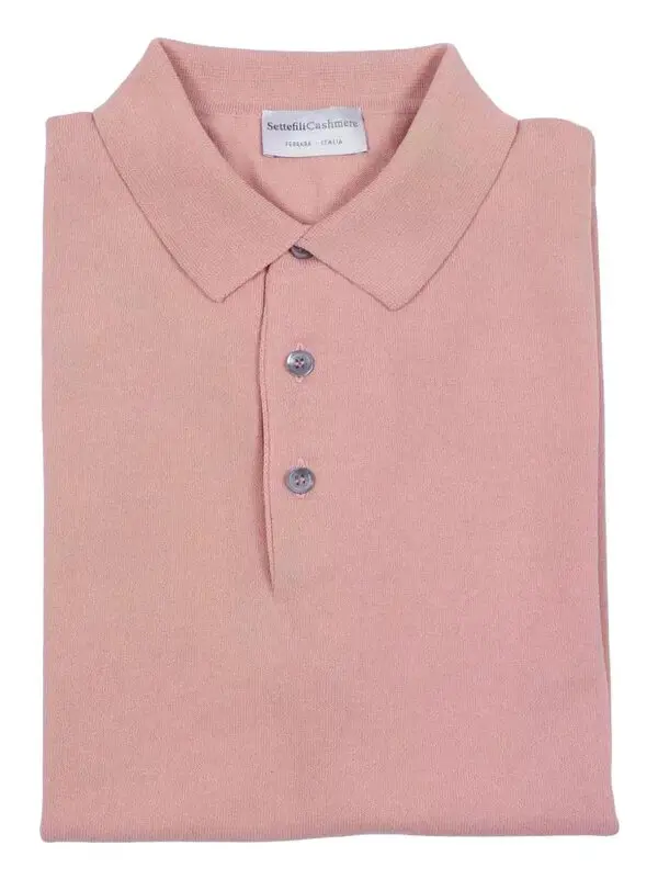 SETTEFILI CASHMERE Buttoned Polo Shirt - Pink