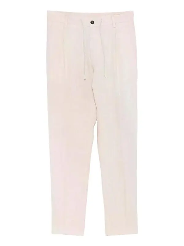 Eleventy Drawstring Pleated Trousers - Neutrals