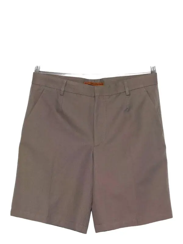 Zegna Pressed-crease Shorts - Green