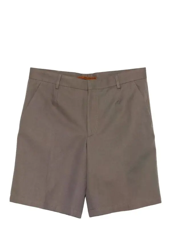 Zegna Pressed-crease Shorts - Green
