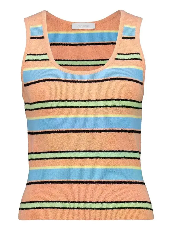 Rabanne Striped Terry-cloth Top - Orange