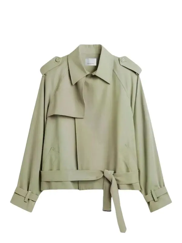 THE FRANKIE SHOP Belted Coat - Green